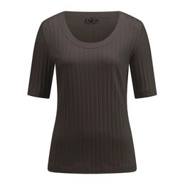 efixelle - Rundhals-Shirt, braun, Gr. 44 / L - Baumwolle