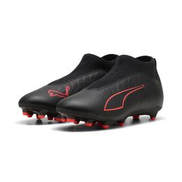 Fu&szlig;ballschuh Puma "ULTRA 6 MATCH+ FG/AG Fu&szlig;ballschuhe ohne Schn&uuml;rung Jugendliche", Kinder, Gr. 35,5, schwarz rot, Obermaterial: Textil, Synthetik. Futter: Textil, Synthetik. Innensohle: Textil. Laufsohle: Synthetik, Schuhe Fu&szlig;ballschuh