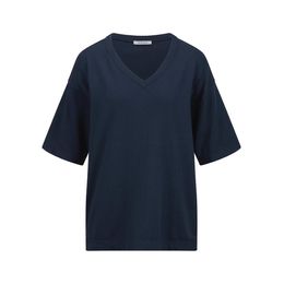 Peter Hahn - V-Pullover, blau, Gr. 46 / L - Baumwolle