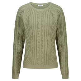 Peter Hahn - Rundhals-Pullover, gr&uuml;n, Gr. 48 / XL - Baumwolle