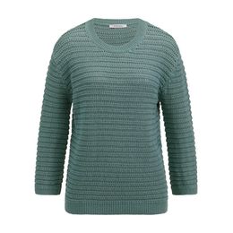 Peter Hahn - Rundhals-Pullover, gr&uuml;n, Gr. 48 / XL - Baumwolle
