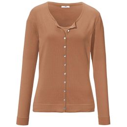 Peter Hahn - Twinset aus 100% SUPIMA -Baumwolle, braun, Gr. 44 / L - Baumwolle