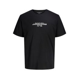 Jack & Jones Jungen T-Shirt "JCOMINERAL SMALL FRONT PRINT TEE SS JNR"schwarz, Gr. 176, JACK & JONES JUNIOR, bedruckt, Single Jersey, Obermaterial: 100% Baumwolle,