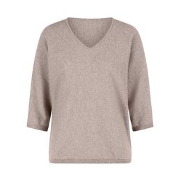 Peter Hahn - V-Pullover mit Kaschmir, beige, Gr. 40 / M - Schurwolle