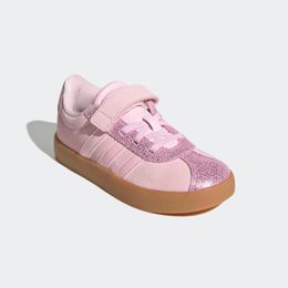 Sneaker adidas Sportswear "KINDER VL COURT 3.0 KIDS", M&auml;dchen, Gr. 35, clear pink, clear pink, gum10, Leder, Synthetik, Schuhe Sneaker, mit Klettverschluss, f&uuml;r Kinder & Jugendliche