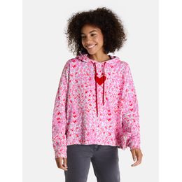 LIEBLINGSST&Uuml;CK Hoodie LIEBLINGSST&Uuml;CK "MioL", Damen, Gr. S, pink (130p3, beige), 100% Baumwolle, normal, Rundhals, Sweatshirts Hoodie, aus 100% Baumwolle
