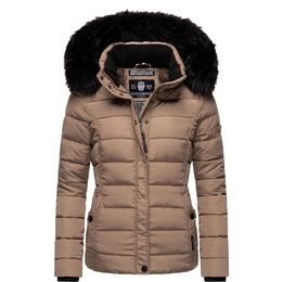 Navahoo Jacke 'Miamor' Damen Gr&ouml;&szlig;e XL taupe / schwarz Winterjacke