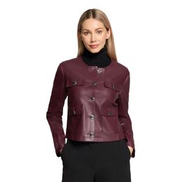 Betty Barclay Damen Jackenblazer "Damen langarm"schwarz aubergine, Basic, Gr. 38, Obermaterial: 100% Polyurethan, 100% Polyester, Blazer