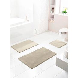 Badematte Gr. 4, beige (perlmutt), rechteckig (70cm x 120cm ), 1 Stk., Badematten, Badematte