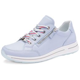Keilsneaker Ara "OSAKA", Damen, Gr. 8 (42), hellblau, Glattleder, unifarben, Schuhe, Freizeitschuh, Halbschuh, Schn&uuml;rer in Komfortweite H (=sehr weit)