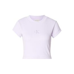 Calvin Klein Jeans T-Shirt Damen Gr&ouml;&szlig;e M helllila / wei&szlig;
