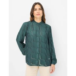 Klassische Bluse Brax "Style VIVI", Damen, Gr. 34, dunkelgr&uuml;n, Web, 86% Viskose, 14% Polyamid, Blusen