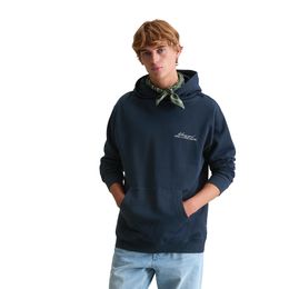 Marc O'Polo Sweatshirt MARC O'POLO DENIM "mit gro&szlig;em R&uuml;ckenprint", Herren, Gr. M, navy teal, Obermaterial: 100% Baumwolle, unifarben, relaxed fit, Rundhals, Rippb&uuml;ndchen, Sweatshirts Sweatshirt