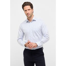 Langarmhemd Eterna "MODERN FIT", Herren, Gr. 39, Normalgr&ouml;&szlig;en, blau, Twill, 100% Baumwolle, tailliert, Manschette, Hemden, NON IRON (b&uuml;gelfrei)
