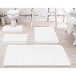 Badematte Grund Gr. 2, wei&szlig;, WC-Vorleger rechteckigmit Ausschnitt, 1 Stk., Badematten, Badematte