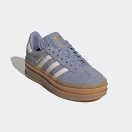 Plateausneaker adidas originals "GAZELLE BOLD", M&auml;dchen, Gr. 38,5, silber violet, almost pink, gum 1, Leder, Synthetik, Schuhe Plateausneaker, f&uuml;r Kinder & Jugendliche