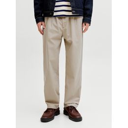 Jack & Jones Jogger Pants JACK & JONES "JPSTKARL LAWRENCE ARC JOGGER SN", Herren, Gr. S, N-Gr, beige (crockery), Web, Obermaterial: 100% Baumwolle, unifarben, lang, Hosen