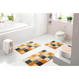 Badematte Grund Gr. 1, gelb, WC-Vorleger rechteckigmit Ausschnitt, 1 Stk., Badematten, Badematte