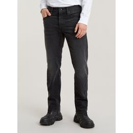 G-Star Raw 5-Pocket-Jeans G-STAR "Mosa Straight Jeans", Herren, Gr. 26, L&auml;nge 32, worn in schwarz moon, Obermaterial: 25% Baumwolle, 1% Elasthan, Jeans 5-Pocket-Jeans