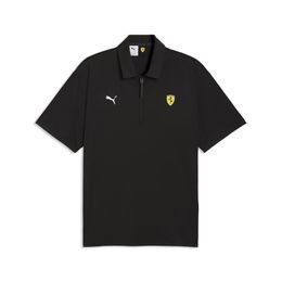 Poloshirt Puma "Scuderia Ferrari Cloudspun Polo Herren", Herren, Gr. L, schwarz, Obermaterial: 94% Polyester, 6% Elasthan, clean, regular fit, Shirts