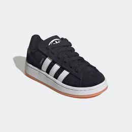 Sneaker adidas originals "CAMPUS 00S COMFORT CLOSURE ELASTIC LACE KIDS", M&auml;dchen, Gr. 33, schwarz-wei&szlig; (core schwarz, cloud wei&szlig;, cloud wei&szlig;), Leder, Schuhe Sneaker, f&uuml;r Kinder & Jugendliche