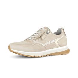 Gabor Damen Sneaker "Sneaker low Rauleder", Gr. 37beige, Schuhe