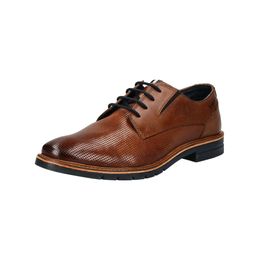 Schn&uuml;rschuh Bugatti "Bugatti Businessschuhe Leder", Herren, Gr. 41, braun (cognac), Leder, Schuhe Schn&uuml;rschuh