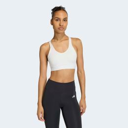 Damen Sport-BH "OPT ESS HS", adidas Performance, Gr. XLwei&szlig;, Obermaterial: 85% Polyester, 15% Elasthan, BHs