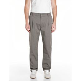 Replay Herren Chinohose "ADHANN"storm gray, Gr. 32, unifarben, Web, Obermaterial: 97% Baumwolle, 3% Elasthan, Hosen, im Tapered Fit