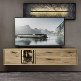 Pharao24.de TV Sideboard Fernsehunterschrank mit Schubladen 210 cm breit