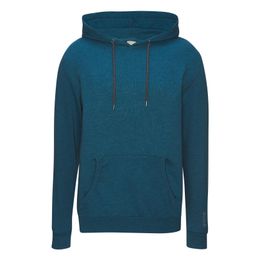 Hoodie BENCH. LOUNGEWEAR, Herren, Gr. 44/46 (S), blau (petrol, meliert), Sweatware, Obermaterial: 60% Baumwolle, 40% Polyester, unifarben, Basic, bequem h&uuml;ftbedeckend, Rundhals, Rippb&uuml;ndchen, Sweatshirts Hoodie, Langarm, Sweatshirt mit Rundhals und Kapuze, Baumwollmischung