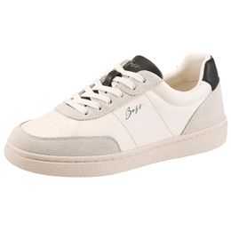 BOSS Orange Damen Sneaker "Everlynn Tenn", Gr. 40creme, schwarz, Lederimitat, Textil, Schuhe, Schn&uuml;rschuh, Freizeitsneaker, Halbschuh mit