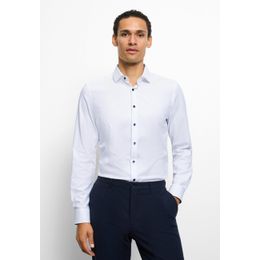 Businesshemd OLYMP "OLYMP Level Five 24/Seven, body fit, Modern Kent", Herren, Gr. 43, Normaler Arm, wei&szlig;, 64% Baumwolle, 27% Polyester, 9% Elasthan, Hemden