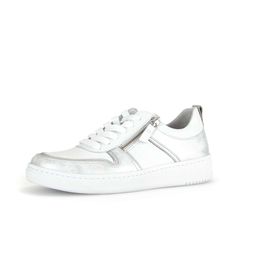 Gabor Damen Sneaker "Sneaker low Materialmix Leder/Lederimitat", Gr. 41wei&szlig;, Schuhe