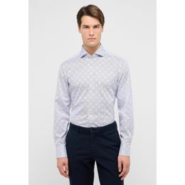 Langarmhemd Eterna "SLIM FIT", Herren, Gr. 44, Normalgr&ouml;&szlig;en, dunkelblau, Twill, 100% Baumwolle, schmal, Manschette, Hemden, NON IRON (b&uuml;gelfrei)