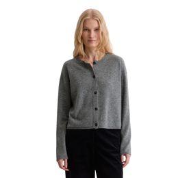 Marc O'Polo MARC O'POLO Damen Cardigan "mit hohem Tragekomfort"warm granite melange, Gr. L, unifarben, Obermaterial: 100% Kaschmir, Strickjacken