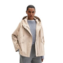 Marc O'Polo Outdoorjacke MARC O'POLO "aus Organic Cotton-Twill", Damen, Gr. 44, linen beige, Obermaterial: 100% Baumwolle; Futter: 100% Baumwolle, unifarben, relaxed fit, normaler Saum, Jacken Outdoorjacke
