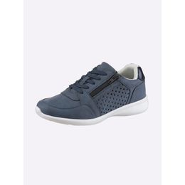 Sneaker Casual Looks, Damen, Gr. 39, jeansblau, Lederimitat, Schuhe Sneaker