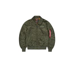 Bomberjacke Alpha Industries "Flying Tigers CWU Light", Herren, Gr. L, gr&uuml;n (schwarz olive), Obermaterial: 100% Nylon, Futter: 100% Nylon, Rib: 99% Polyester, 1% Elastan, Jacken Bomberjacke