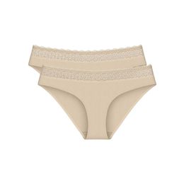 Tai-Slip Triumph "Feel of Modal", Damen, Gr. S, beige (natur), Single Jersey, Obermaterial: 87% Polyamid, 13% Elasthan, unifarben, k&ouml;rpernah, Unterhosen, seidig-weich, Spitzenbund
