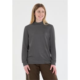 SLOPE Damen Sweatshirt "Riggs"dunkelgrau, Gr. XS, unifarben, 90% Polyester, 10% Elasthan, Sweatshirts, mit atmungsaktiver Eigenschaft