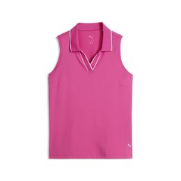 Poloshirt Puma "CLOUDSPUN Essentials &Auml;rmelloses Polo Damen", Damen, Gr. L, pink opal, Obermaterial: 6% Elasthan, 94% Polyester; Rippe: 95% Polyester, 5% Elasthan, clean, regular fit, Shirts