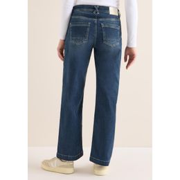 Straight-Jeans Cecil, Damen, Gr. 30, L&auml;nge 30, mid blau used wash, Jeans, 82% Baumwolle, 15% Polyester, 3% Elasthan, unifarben, kurz, Jeans Straight-Jeans, 5-Pocket-Style