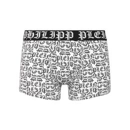 Boxer Philipp Plein "Philipp Plein Tm", Herren, Gr. L, 01, wei&szlig;, Obermaterial: 48% Baumwolle, 48% Modal, 4% Elasthan. Futter: 100% Polyester, Unterhosen