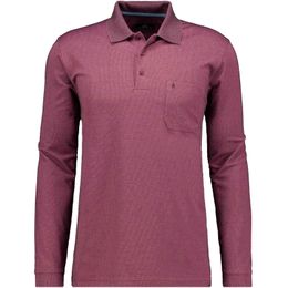 Poloshirt Ragman, Herren, Gr. L, rot (bordeauxrot), Baumwollmischung, regular fit, ohne Ausschnitt, Shirts