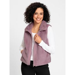 Fellimitatweste Inspirationen, Damen, Gr. 38, lila (mauve), 100% Polyester, unifarben, Westen