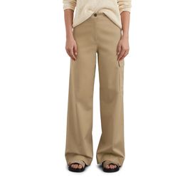 Marc O'Polo Chinohose MARC O'POLO "mit TENCEL&trade; Lyocell", Damen, Gr. 38, Normalgr&ouml;&szlig;en, beige (m723), Obermaterial: 58% Lyocell, 40% Baumwolle, 2% Elasthan, unifarben, weit normal, Hosen Chinohose