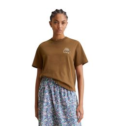 Marc O'Polo Damen T-Shirt "aus Organic Cotton"melted chocolate, Gr. XL, MARC O'POLO DENIM, unifarben, Obermaterial: 100% Baumwolle, Shirts