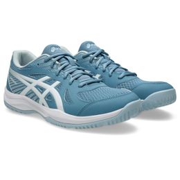 Hallenschuh asics "UPCOURT 6", Herren, Gr. 49, saba blau, wei&szlig;, Textil, Schuhe Hallenschuh, besonders geeignet f&uuml;r Handball und Volleyball