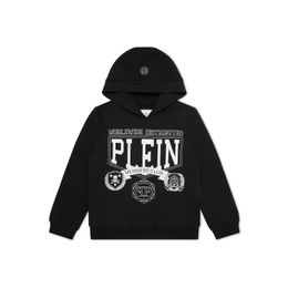 Sweatshirt Philipp Plein "College", Jungen, Gr. 10, schwarz (02, schwarz), Obermaterial: 95% Baumwolle, 5% Elasthan, Sweatshirts Sweatshirt